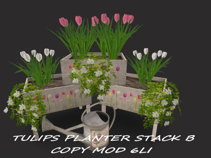 Second Life Marketplace - TULIPS PLANTER STACK A
